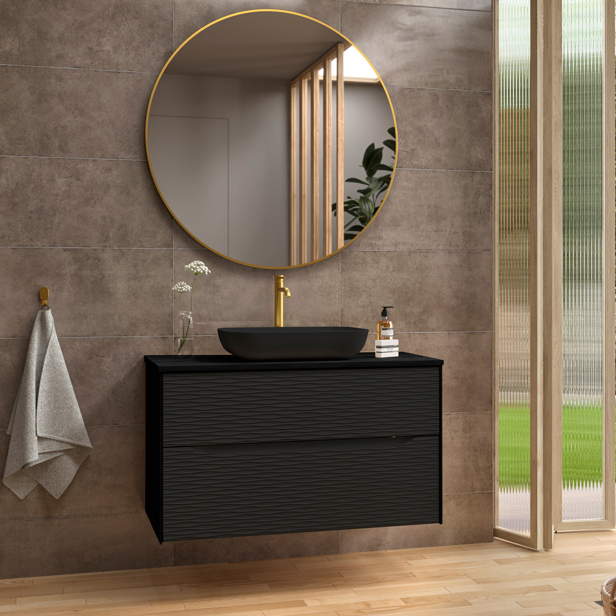 Kommod 100 cm Tenfors Sahara Svart Matt – Kakelgiganten