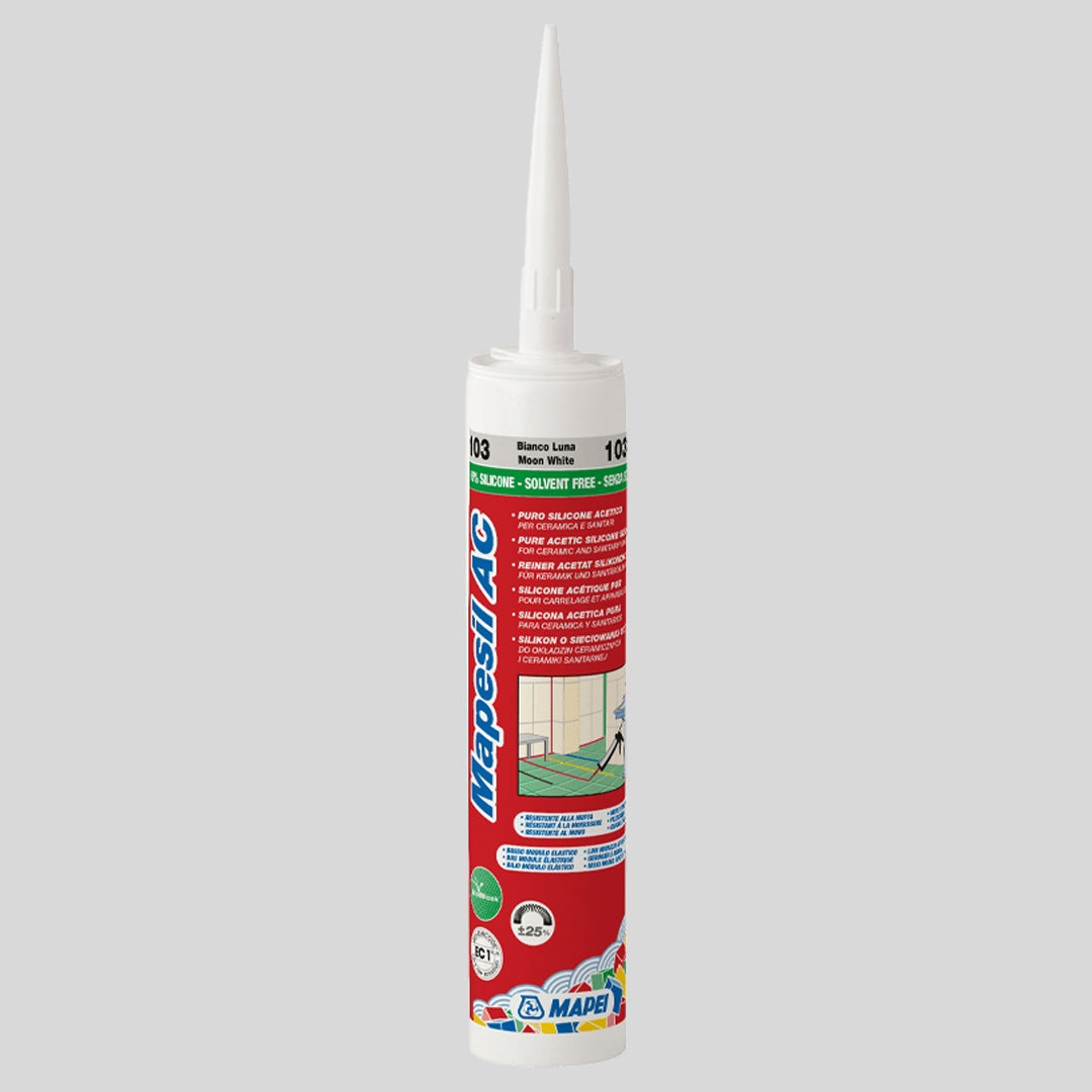 Mapesil AC Silikonfogmassa 103 Moon White 310 ml – Kakelgiganten